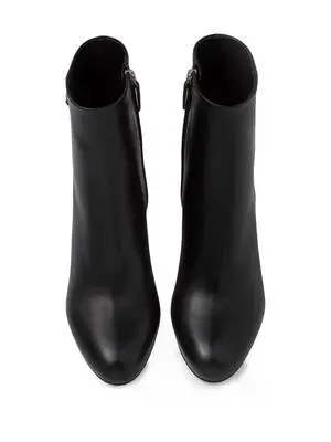 Prada Logo-plaque Leather Ankle Boots