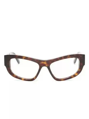 Balenciaga Tortoiseshell Rectangle-frame Glasses - Brown