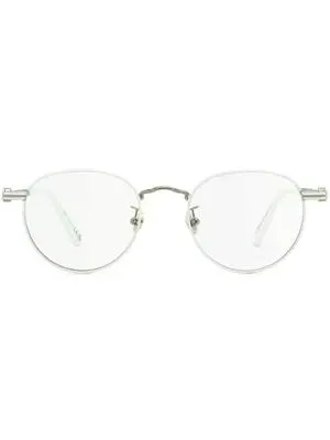 Moncler Ml5204h Oval-frame Glasses - Silver