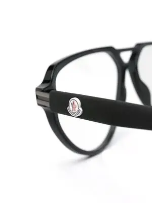 Moncler Logo-plaque Pilot-frame Glasses