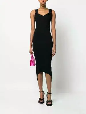 PATOU Sweetheart-neck Midi Dress