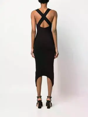 PATOU Sweetheart-neck Midi Dress