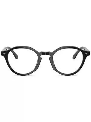 Giorgio Armani Round-frame Glasses - Black