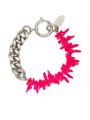 DOUBLET Bead-embellished Bracelet - Silver