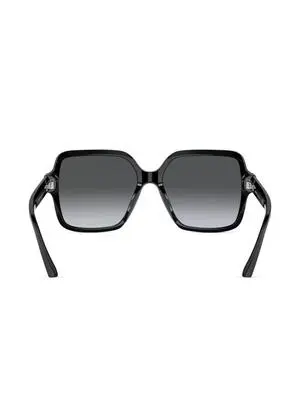 JIMMY CHOO Glitter-embellished Square-frame Sunglasses