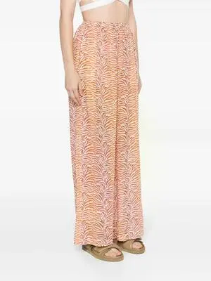 FORTE_FORTE Zebra-print Wide-leg Trousers