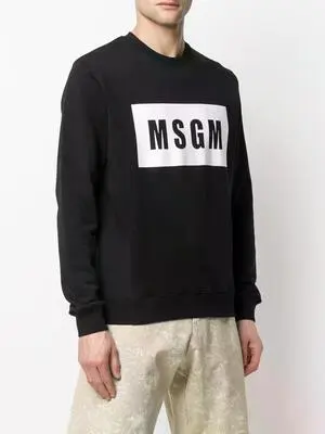 MSGM Logo-print Sweatshirt - Black