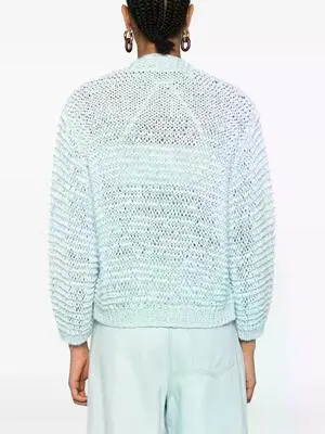FORTE_FORTE Open-knit Open-front Cardigan