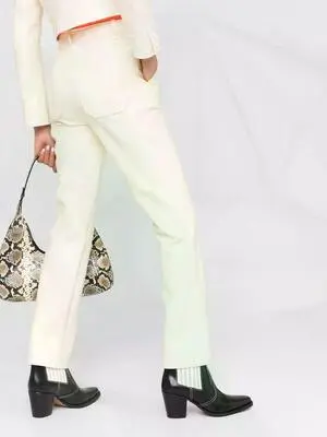 COURREGES Slim-cut Vinyl Trousers - Neutrals