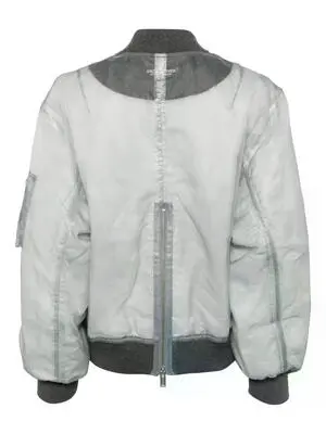 Undercover Floral-appliqué Layered Bomber Jacket