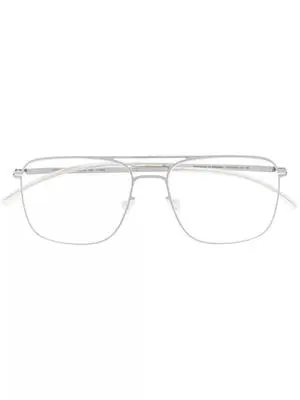 Mykita Square-frame Glasses With Double Bridge - Silver