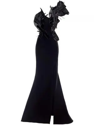 GABY CHARBACHY Mermaid Gown - Black