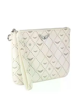 Zadig&Voltaire Z Pouch Monogram Clutch Bag - White