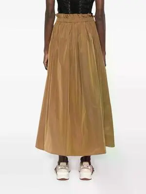 Herno Elasticated-waistband Maxi Skirt - Brown