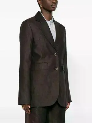 Loewe Single-breasted Linen Blazer