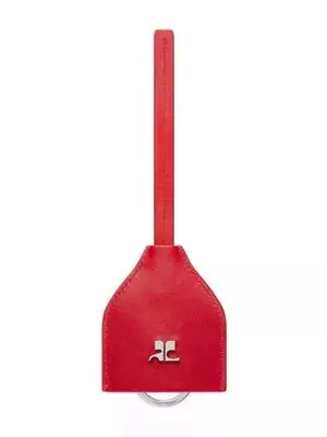 COURREGES Logo-plaque Keyring - Red