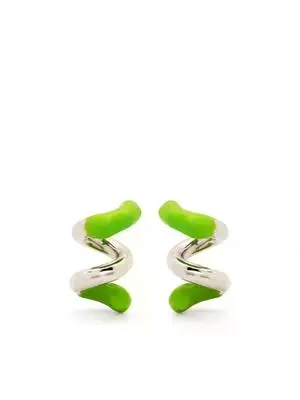 Sunnei Colour-block Wrap Earrings - Silver