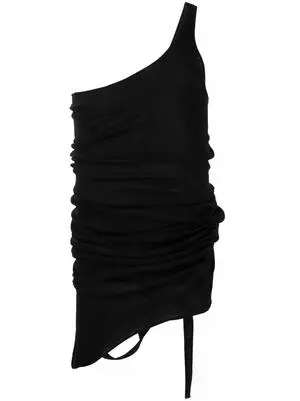 Rick Owens Double Ziggy Cotton Tank Top - Black