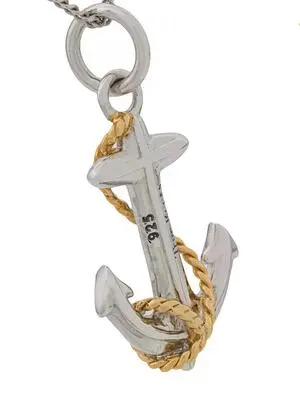 TRUE ROCKS Sterling Anchor Pendant Necklace - Silver