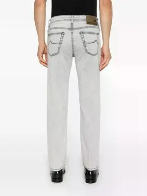 Jacob Cohen Logo-embroidered Jeans - Grey