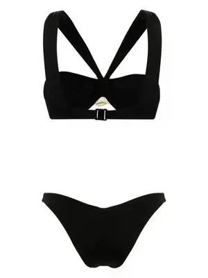 LA REVECHE Sahar Floral-appliqué Bikini