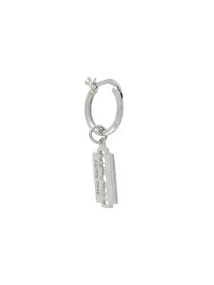 TRUE ROCKS Razor Hoop Earring - Silver