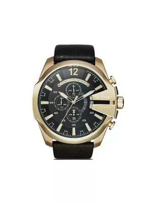 DIESEL® Mega Chief 51mm Chronograph Watch - Black