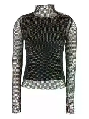 Sportmax Gerarda Fishnet Long-sleeve Top