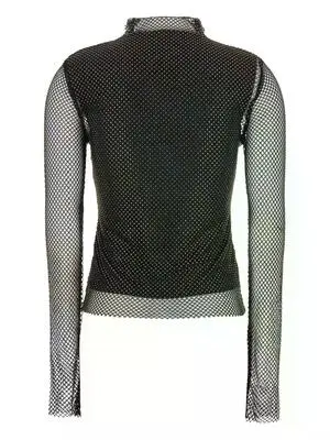 Sportmax Gerarda Fishnet Long-sleeve Top