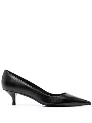 STUART WEITZMAN Kitten Slip-on Leather Pumps