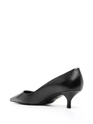 STUART WEITZMAN Kitten Slip-on Leather Pumps