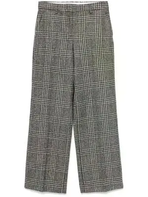 Lorena Antoniazzi Checkered Wool-alpaca Trousers