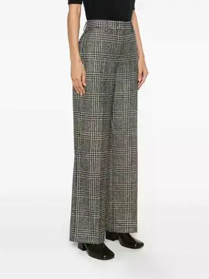 Lorena Antoniazzi Checkered Wool-alpaca Trousers