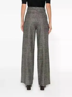 Lorena Antoniazzi Checkered Wool-alpaca Trousers