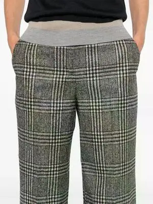 Lorena Antoniazzi Checkered Wool-alpaca Trousers
