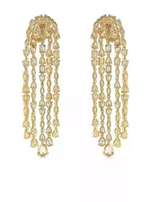 ANABELA CHAN 18kt Yellow Vermeil Cascade Diamond Earrings