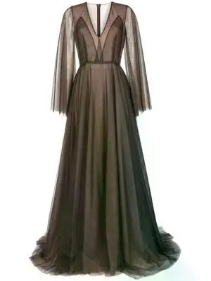 Costarellos Long Sleeve Evening Dresses