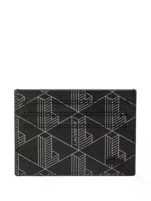Lacoste Monogram Noir Gris Cardholder