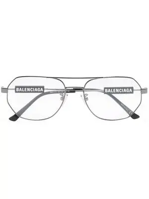 Balenciaga Logo Navigator Glasses