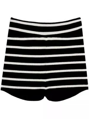 AMI Paris Striped Knitted Mini Shorts