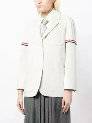 Thom Browne Rwb Stripe Cotton Blazer