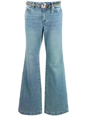 Michael Kors Belted Bootcut Jeans