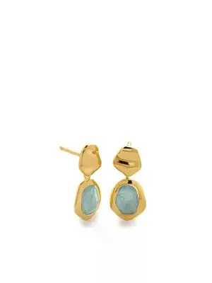 Monica Vinader Odyssey Aquamarine Vermeil Earrings - Gold