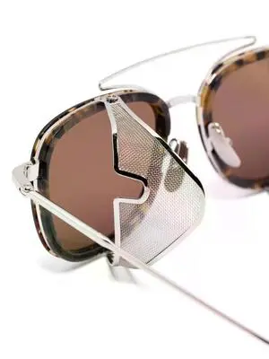 Thom Browne Side-shield Sunglasses - Silver