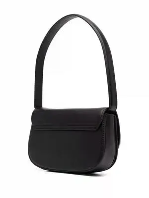 DIESEL® 1dr Leather Shoulder Bag - Black