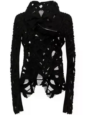 Rick Owens Textured Biker Jacket - Black
