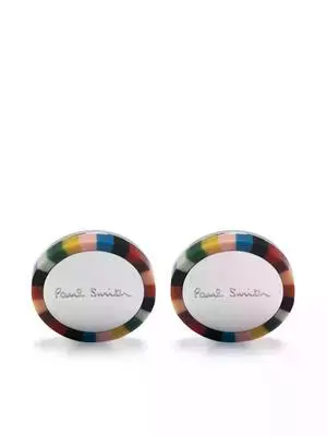 Paul Smith Logo-engraved Contrasting-border Cufflinks