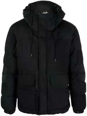TEN C Vail Combo Hooded Down Jacket - Black