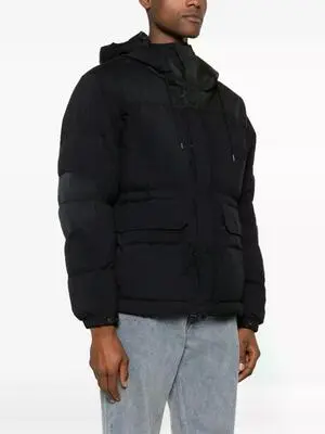 TEN C Vail Combo Hooded Down Jacket - Black