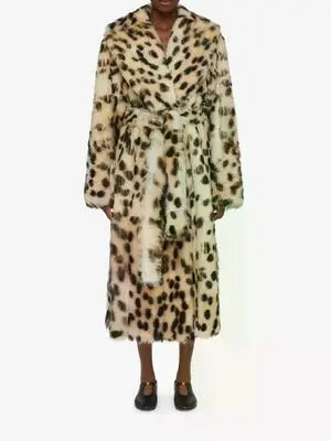 Givenchy Oversized Leopard Print Fur Coat